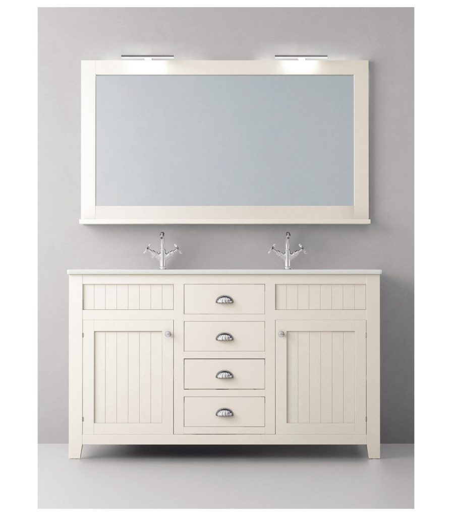 Mueble colonial blanco y madera - Mueble 21